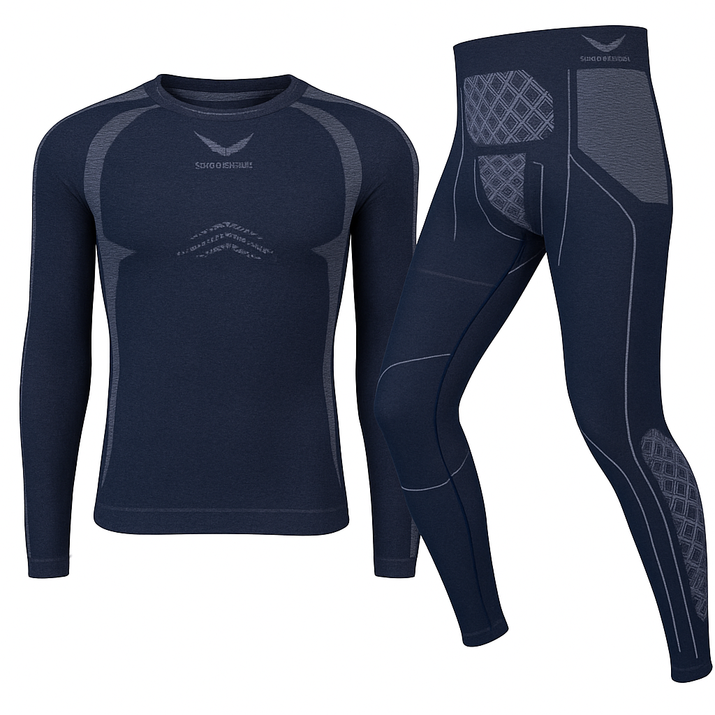 Snow hawk Men's Base Layer Set, Cold Weather Base Layer, Long Sleeve ...